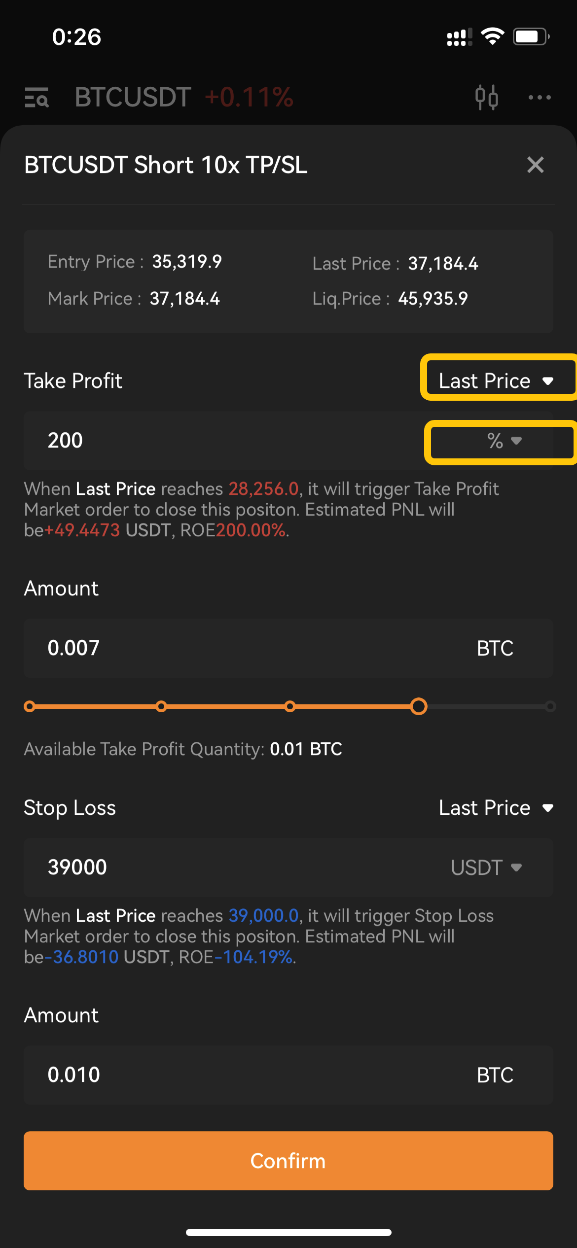 How to Set Up and Modify Your TP(Take Profit)/SL(Stop Loss) Order – OrangeX