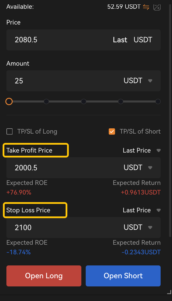 How to Set Up and Modify Your TP(Take Profit)/SL(Stop Loss) Order – OrangeX